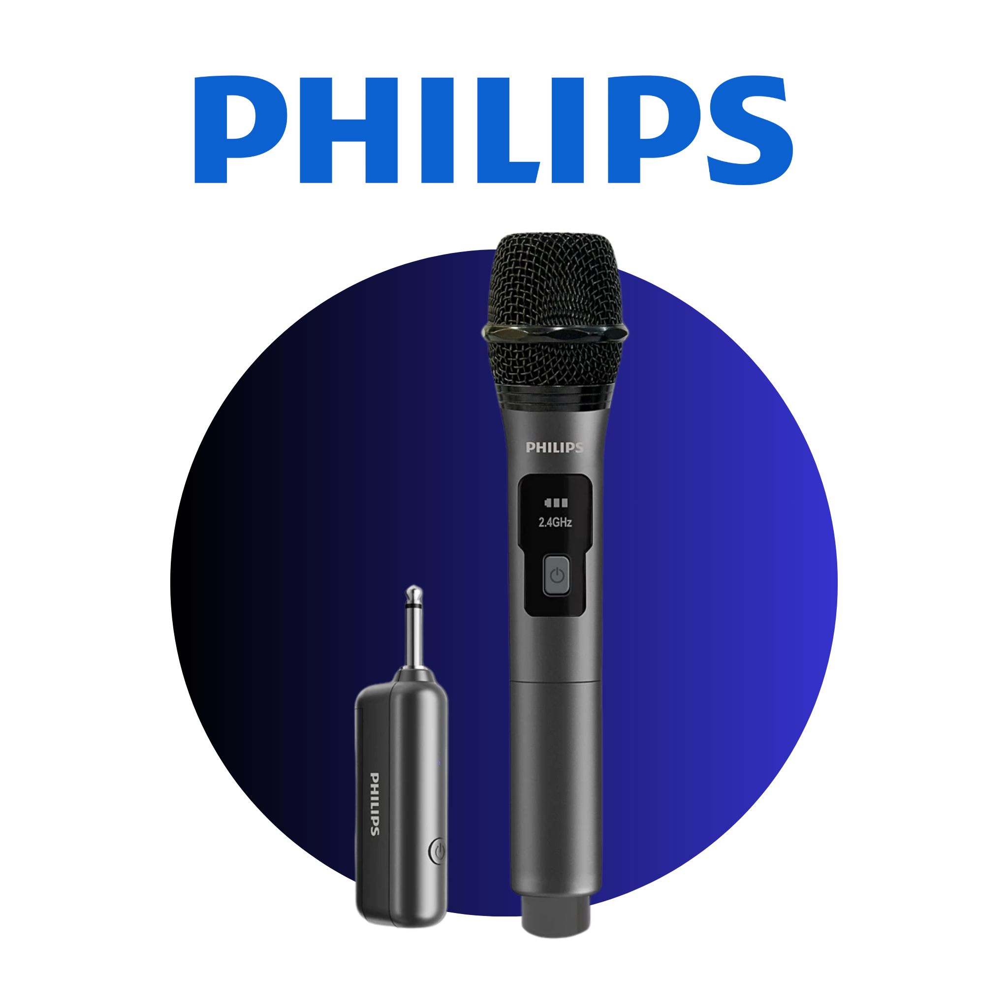 Philips Wireless Microphone , Single Mic 2.4GHz – Golden Connector